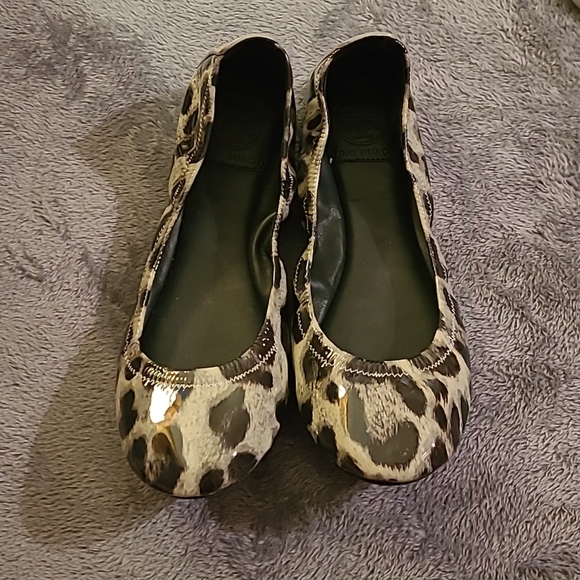 Tory Burch | Shoes | Tory Burch Eddie Snow Leopard Ballet Flats | Poshmark